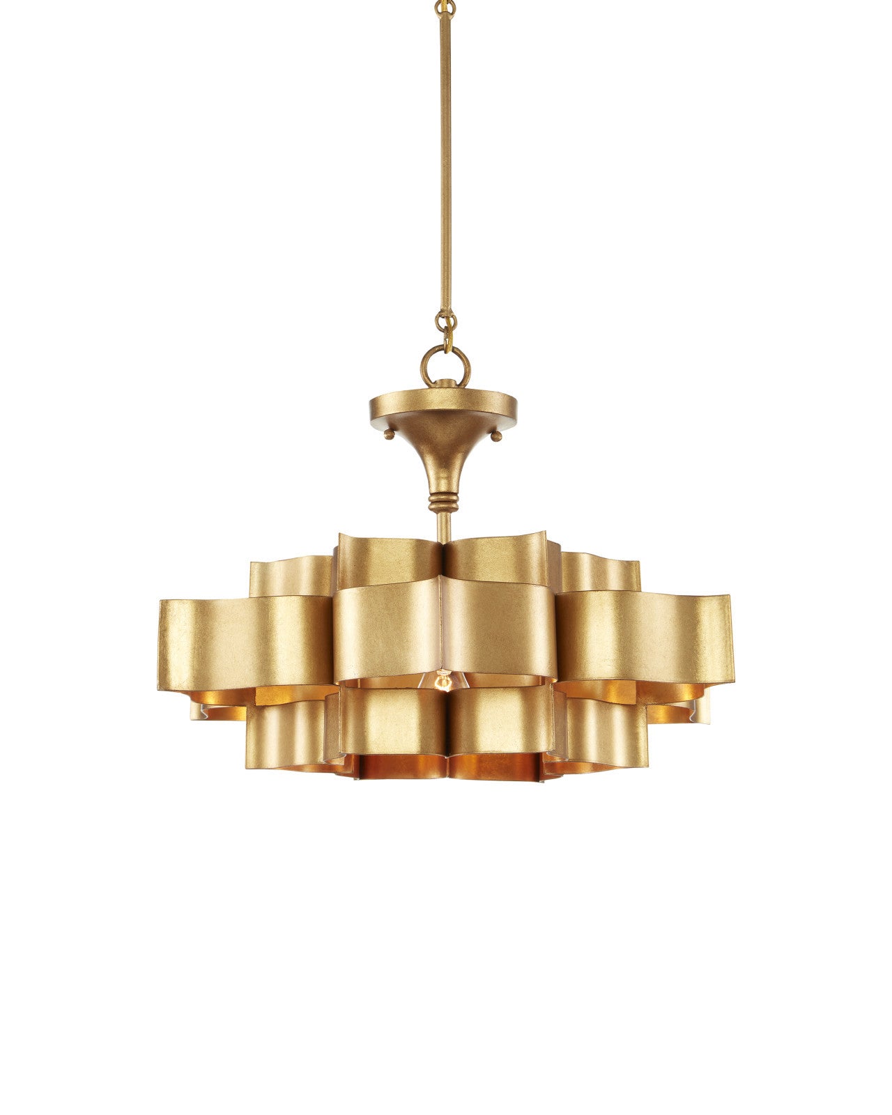 Grand Lotus Small Gold Chandelier – Gramercy Home Design