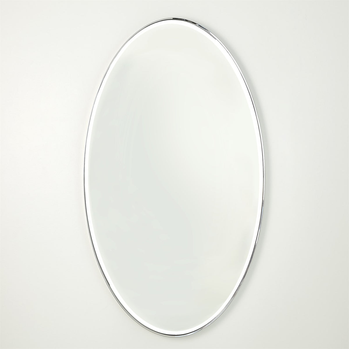 Elongated Oval Mirror - Nickel - Large – Gramercy Home Design