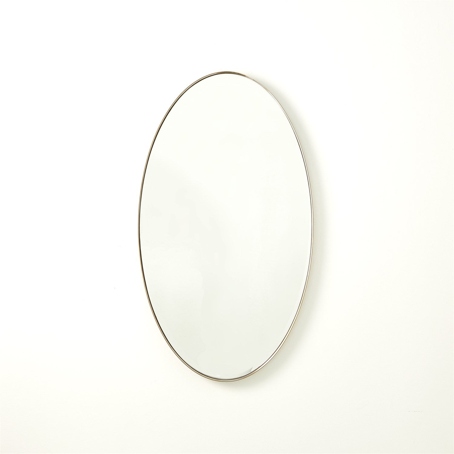 Elongated Oval Mirror - Nickel - Large – Gramercy Home Design