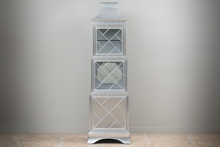Pagoda Silver Display Cabinet – Gramercy Home Design