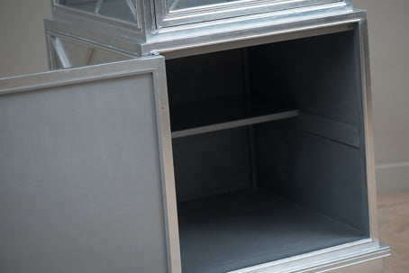 Pagoda Silver Display Cabinet – Gramercy Home Design