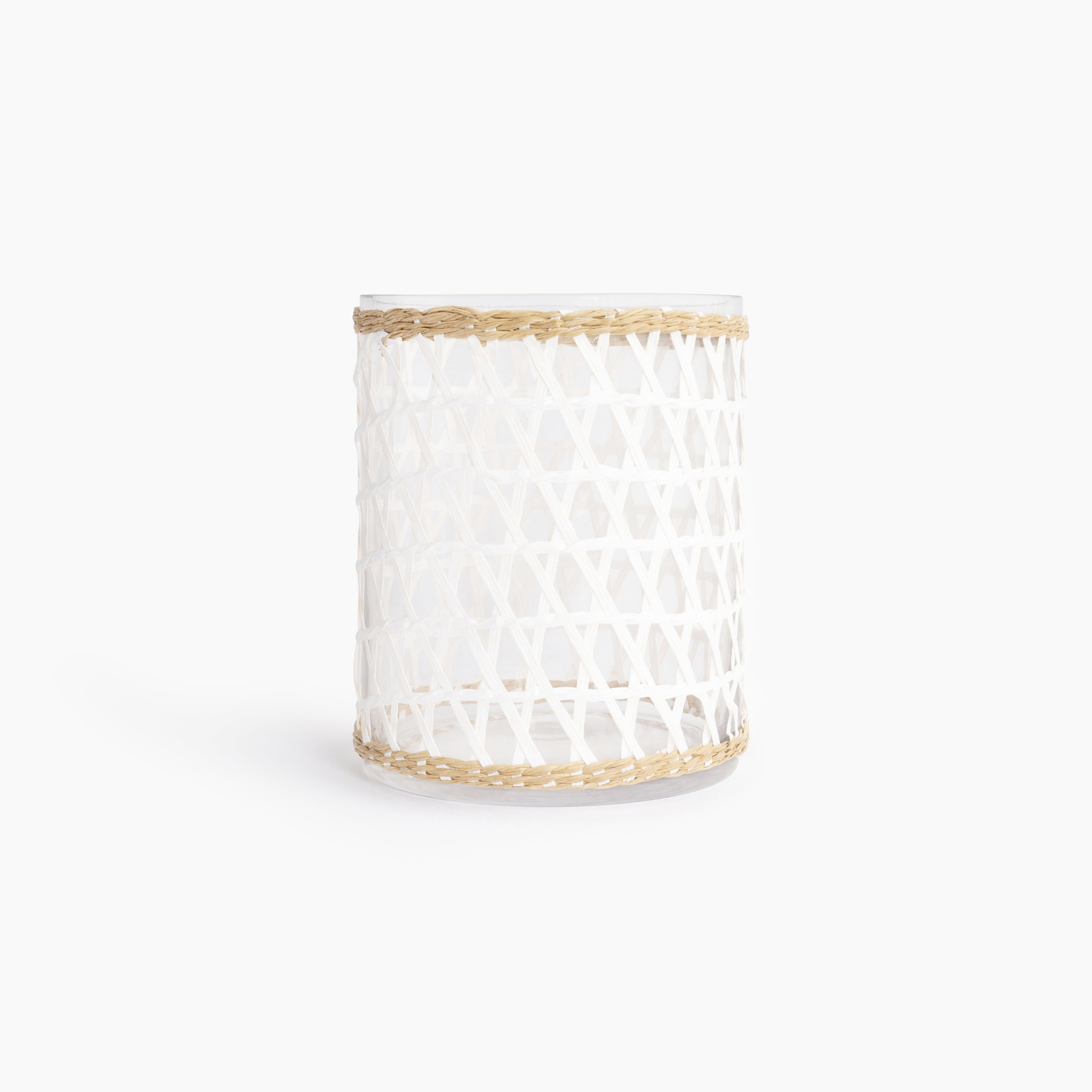 Island Wrapped White & Natural Hurricane/Vase - X Large – Gramercy Home ...